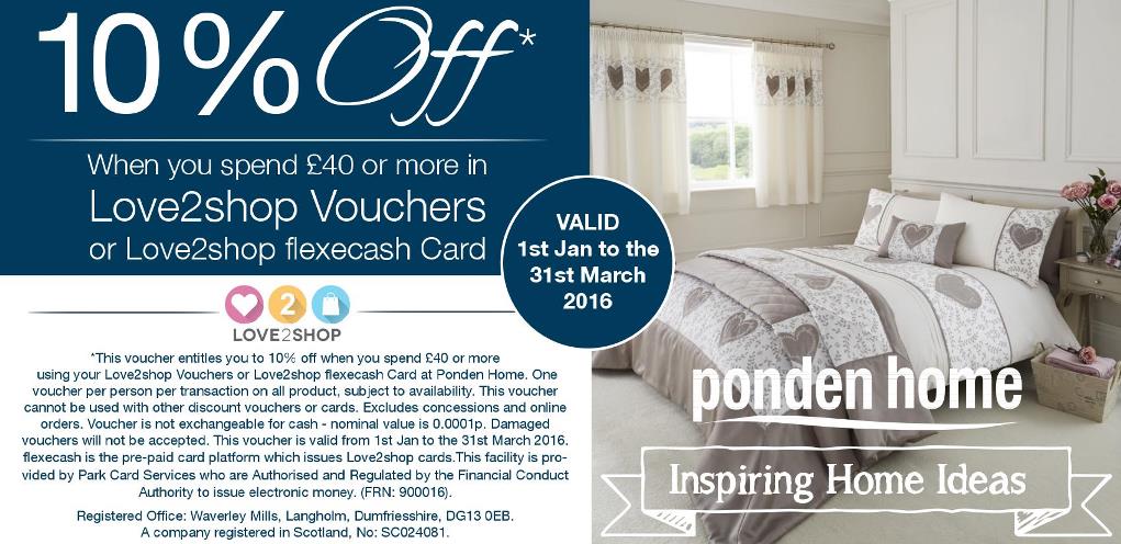 10% off at Ponden Home