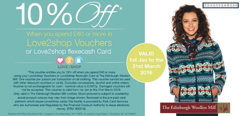 10% off at The Edinburgh Woollen Mill