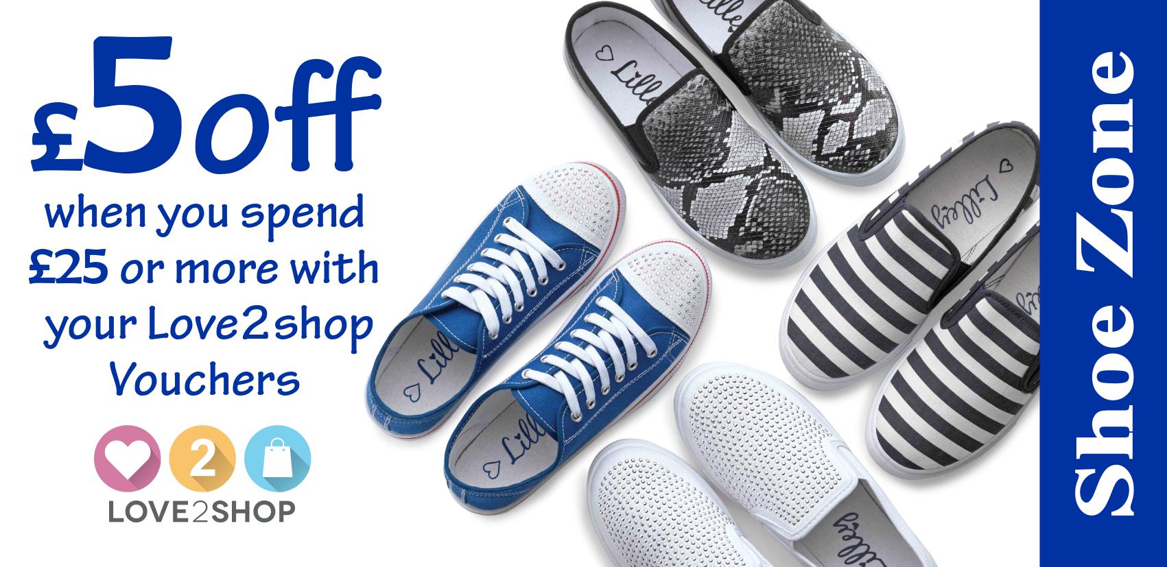 £5 off at Shoe Zone with your Love2shop Vouchers | Love2shop Offers
